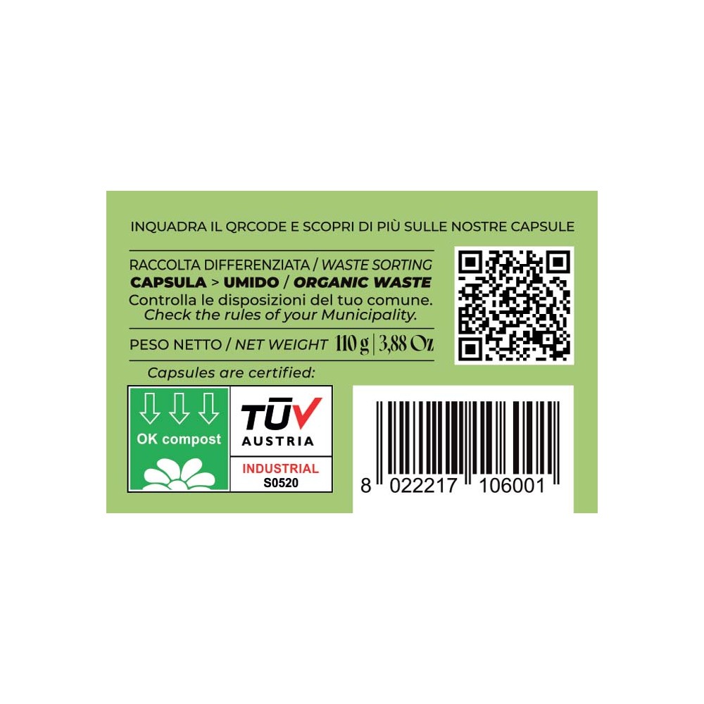 Nespresso compatible compostable capsules - Organic Start Blend